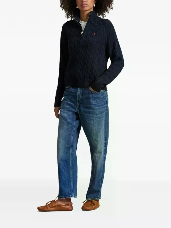 Polo Ralph Lauren Cable-knit Zip-up Sweater - Blue