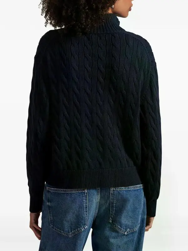 Polo Ralph Lauren Cable-knit Zip-up Sweater - Blue