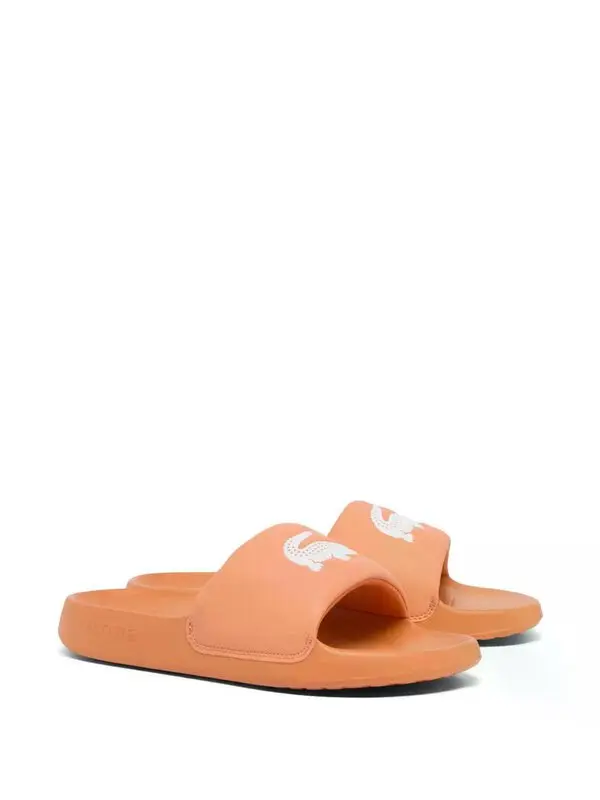 Lacoste Serve Crocodile-embossed Slides