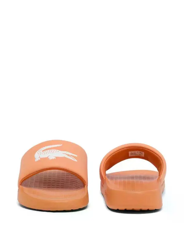 Lacoste Serve Crocodile-embossed Slides