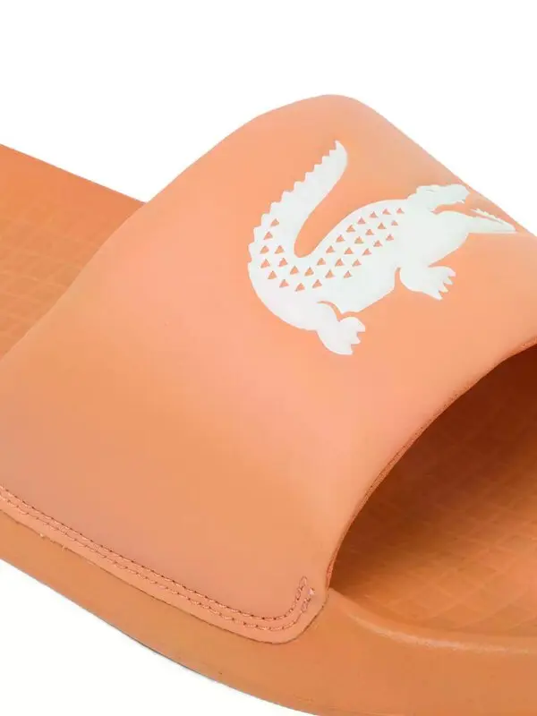 Lacoste Serve Crocodile-embossed Slides