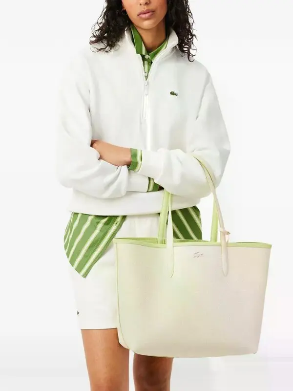 Lacoste Reversible Logo Plaque Tote Bag - Green