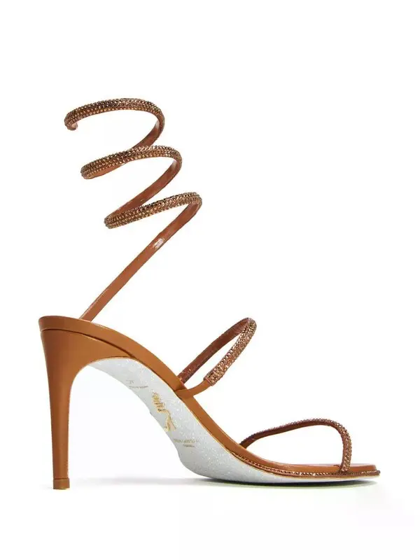 Rene Caovilla 80mm Cleo Rhinestone Sandals