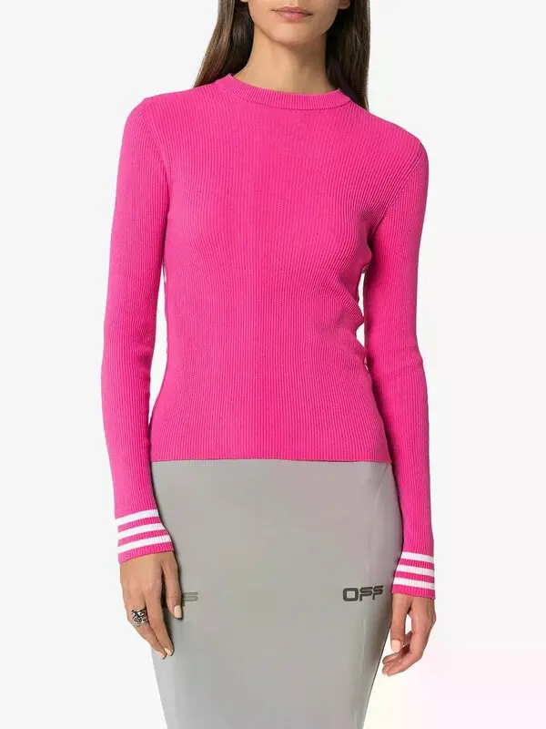 Off-White Knitted Logo Tape Top