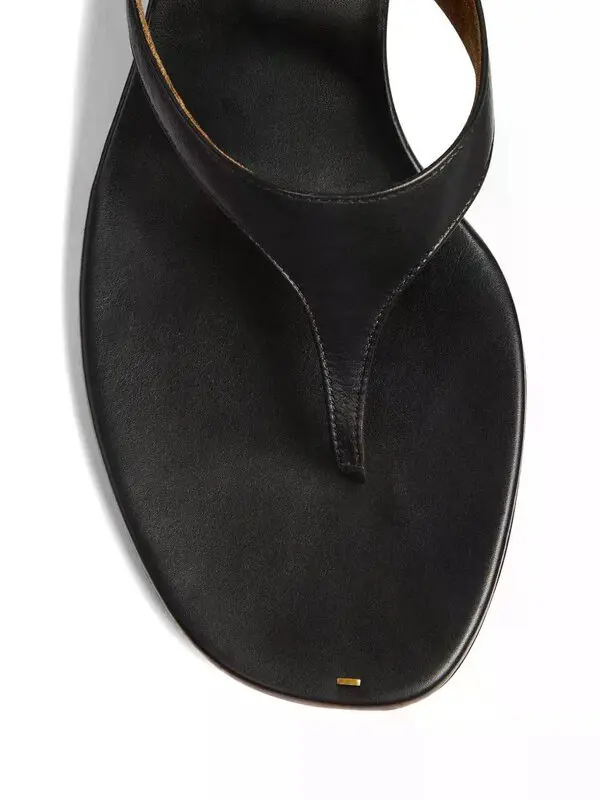 Khaite T-bar Sandals - Black
