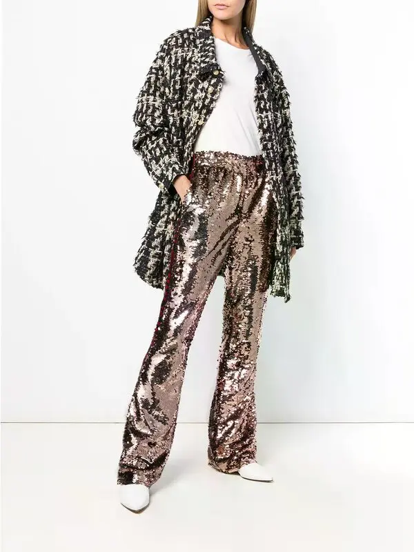 Faith Connexion Sequin Flared Trousers