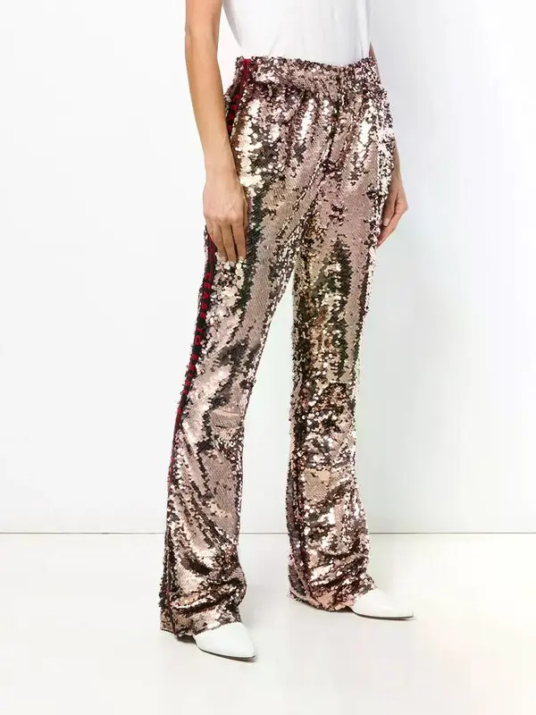 Faith Connexion Sequin Flared Trousers