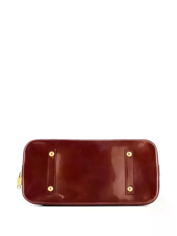 LOUIS VUITTON Alma Monogram Vernis Gm Satchel - Red