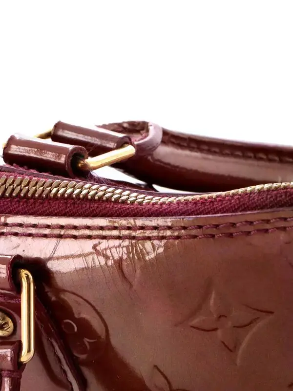 LOUIS VUITTON Alma Monogram Vernis Gm Satchel - Red