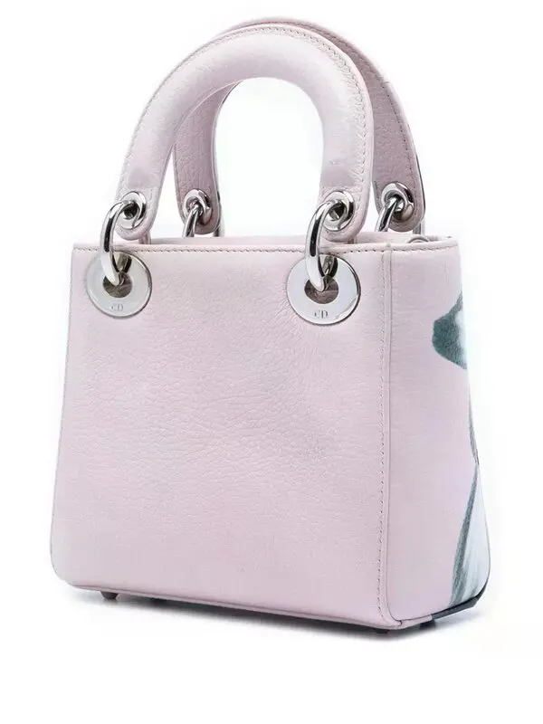 Dior 2014 Mini Floral Printed Lady Satchel - Pink
