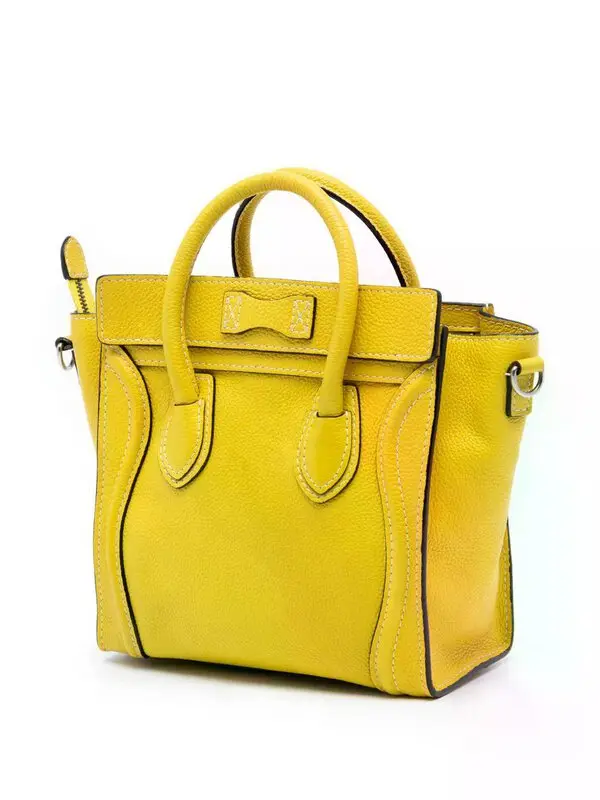 Celine 2012 Nano Grained Calfskin Luggage Tote - Yellow