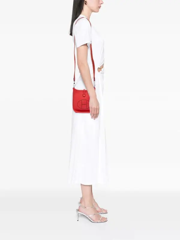 Hermès 2015 Clemence Evelyne I Tpm Crossbody Bag - Red