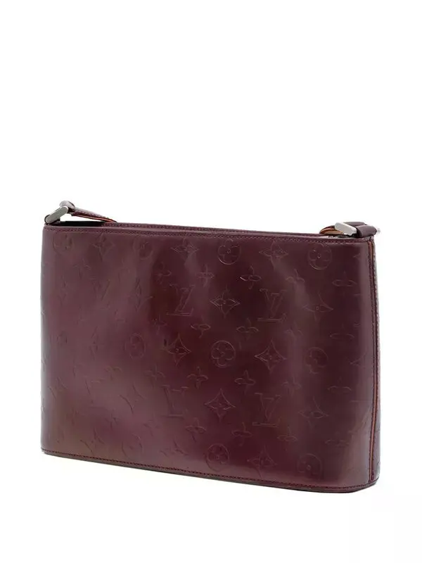 LOUIS VUITTON 2002 Monogram Mat Alston Shoulder Bag - Red