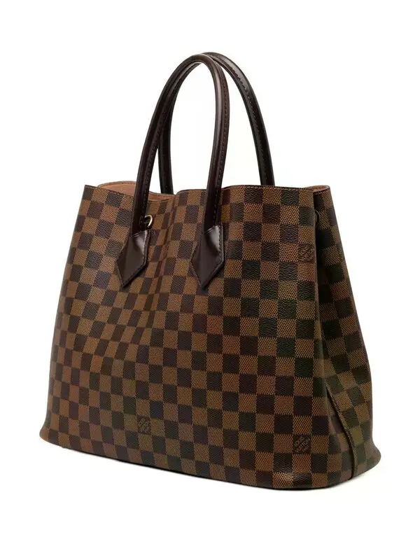 LOUIS VUITTON 2016 Damier Ebene Kensington Satchel - Brown