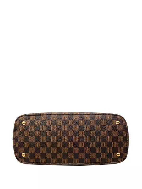 LOUIS VUITTON 2016 Damier Ebene Kensington Satchel - Brown