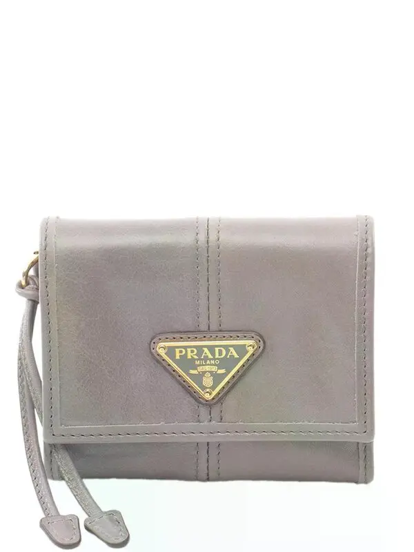 Prada 2013-2026 Leather Wallet Small Wallets - Grey