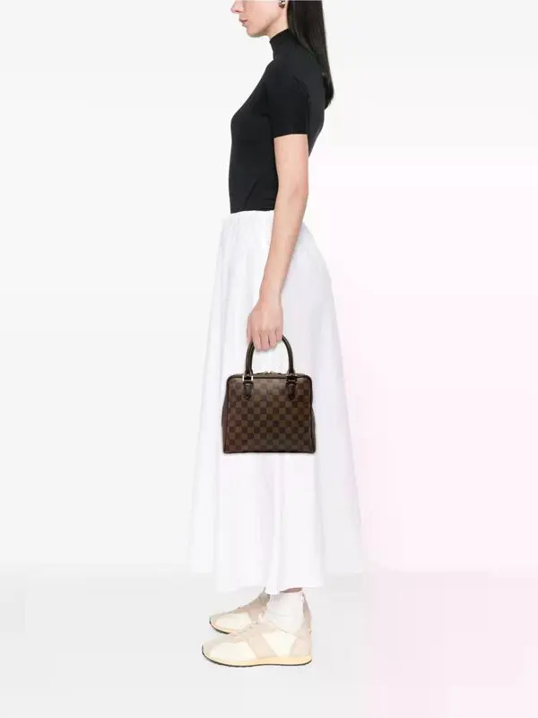 LOUIS VUITTON 2002 Damier Ebene Brera Handbag - Brown