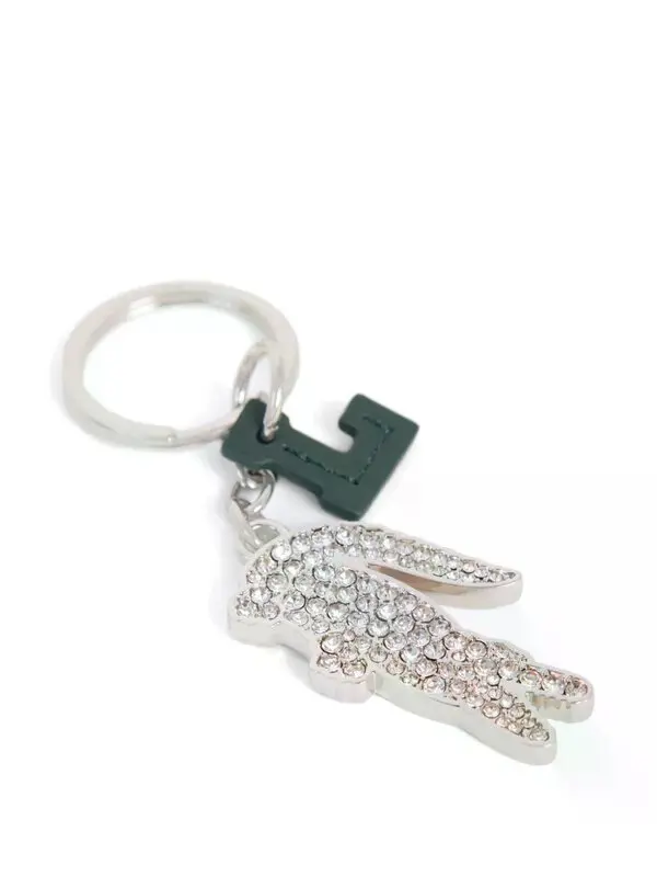 Lacoste Crystallised Leather Keyring