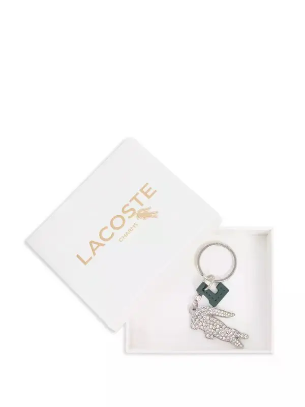 Lacoste Crystallised Leather Keyring