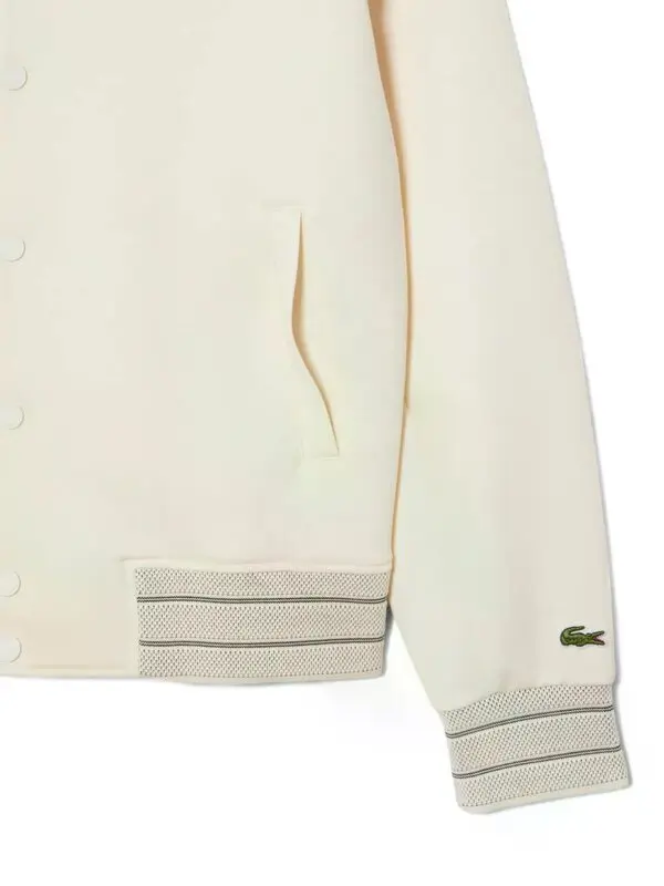 Lacoste Cotton Bomber Jacket With Logo Detail