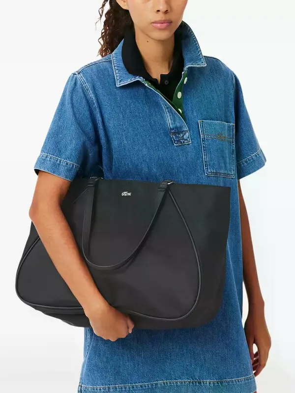 Lacoste Tote Bag With Logo - Black