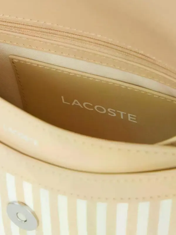 Lacoste Striped Appliqué Shoulder Bag