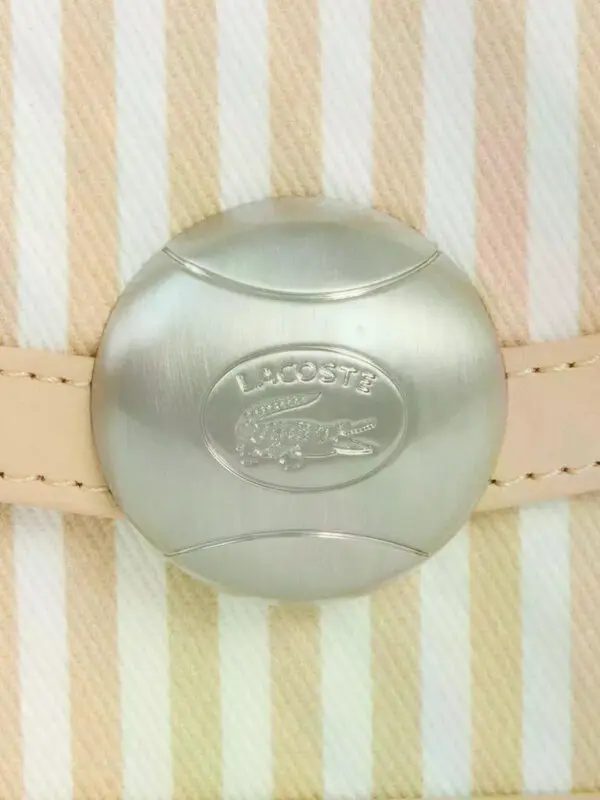 Lacoste Striped Appliqué Shoulder Bag