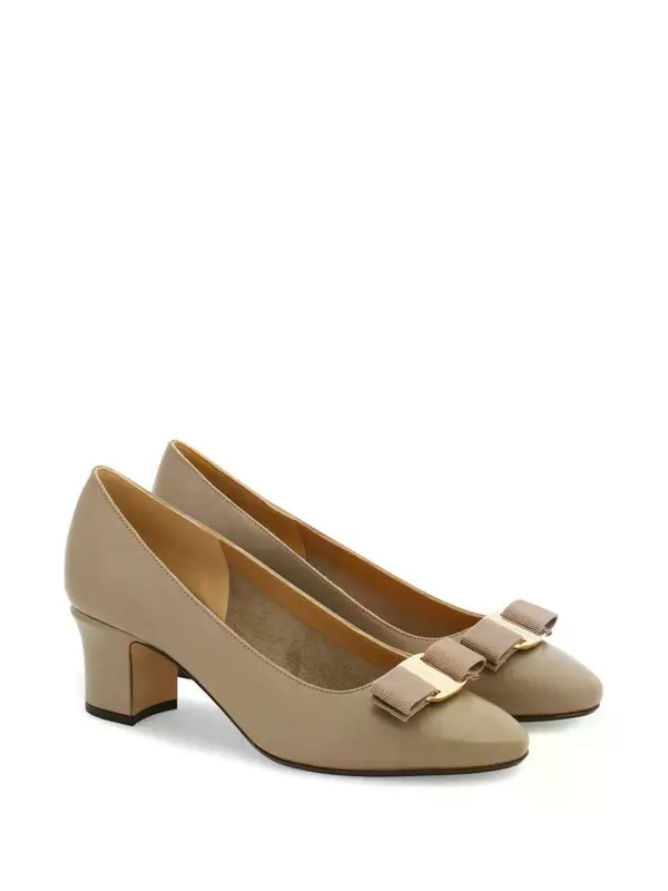 FERRAGAMO Vara Bow Block Heel Pumps