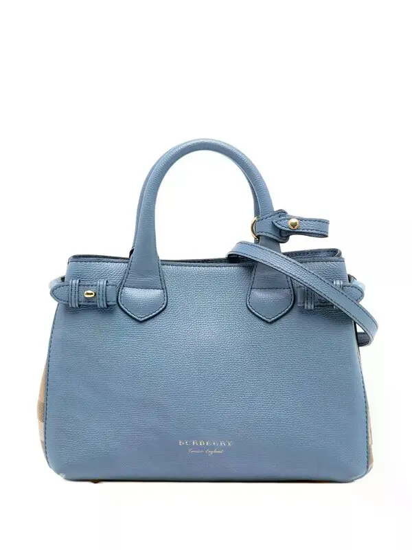 Burberry Small Leather And House Check Banner Satchel