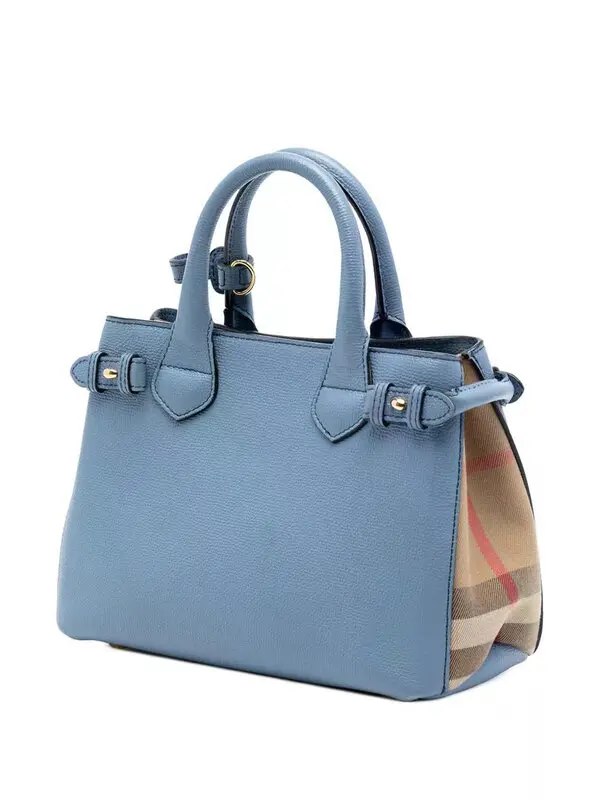 Burberry Small Leather And House Check Banner Satchel