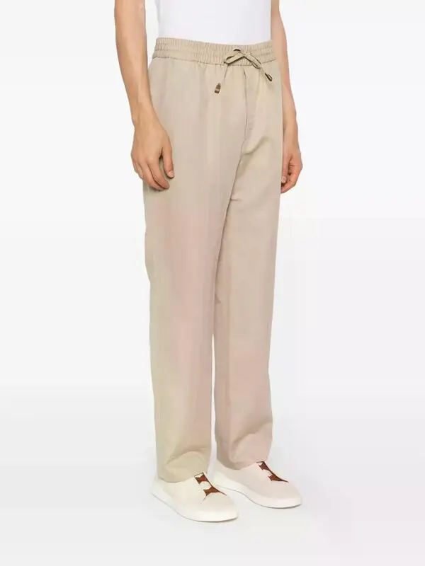 Brioni Mid-rise Straight-leg Trousers - Neutrals