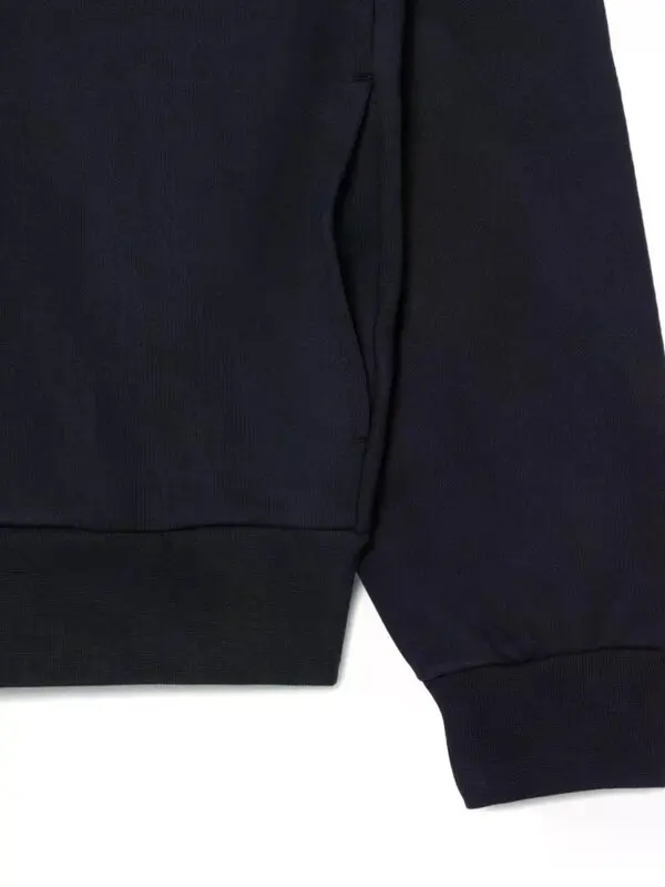 Lacoste Colour-block Zip-up Cotton Hoodie