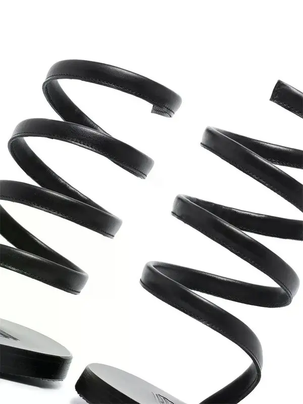 ANCIENT GREEK SANDALS Ofis Ankle-wrap Sandals - Black
