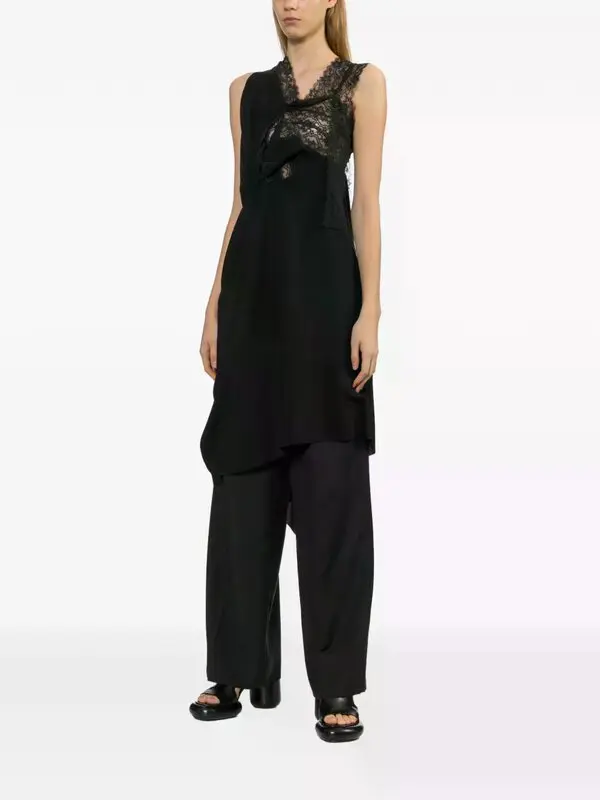 Junya Watanabe Asymmetric Draped Gathered Midi Dress