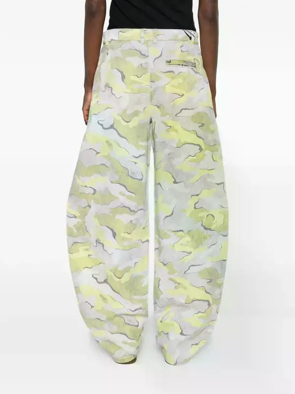 Pinko Camouflage Print Pleated Trousers
