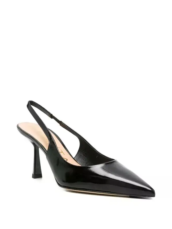 CHANTAL Patent Slingback Pumps - Black