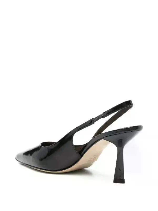CHANTAL Patent Slingback Pumps - Black