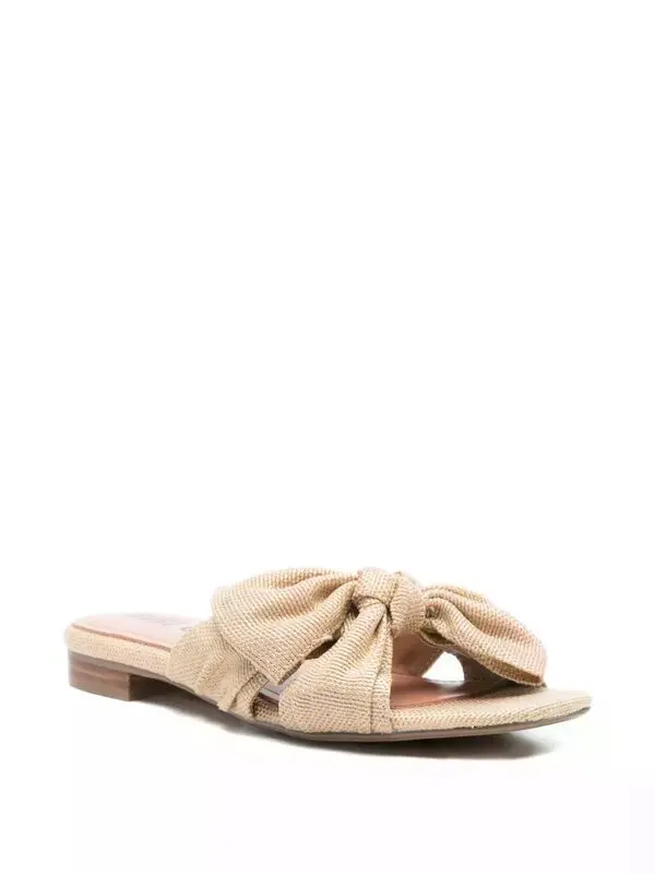 BIBI LOU Karsie Bow-detail Woven Sandals - Neutrals