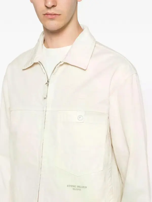 Stone Island Logo-embroidered Shirt Jacket