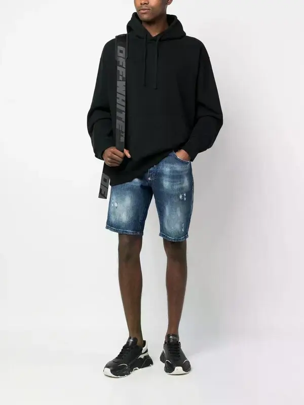Philipp Plein Distressed-effect Denim Shorts
