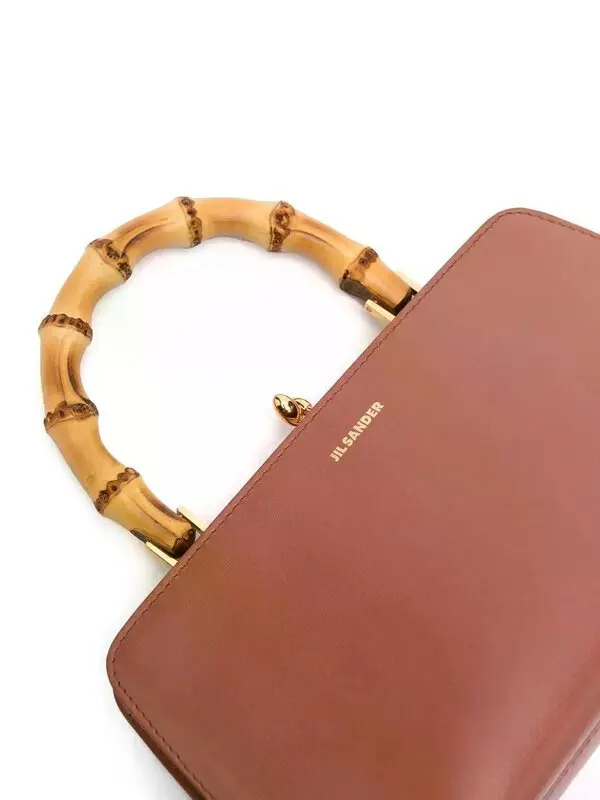 JIL SANDER Goji Square Mini Bag With Bamboo Handle