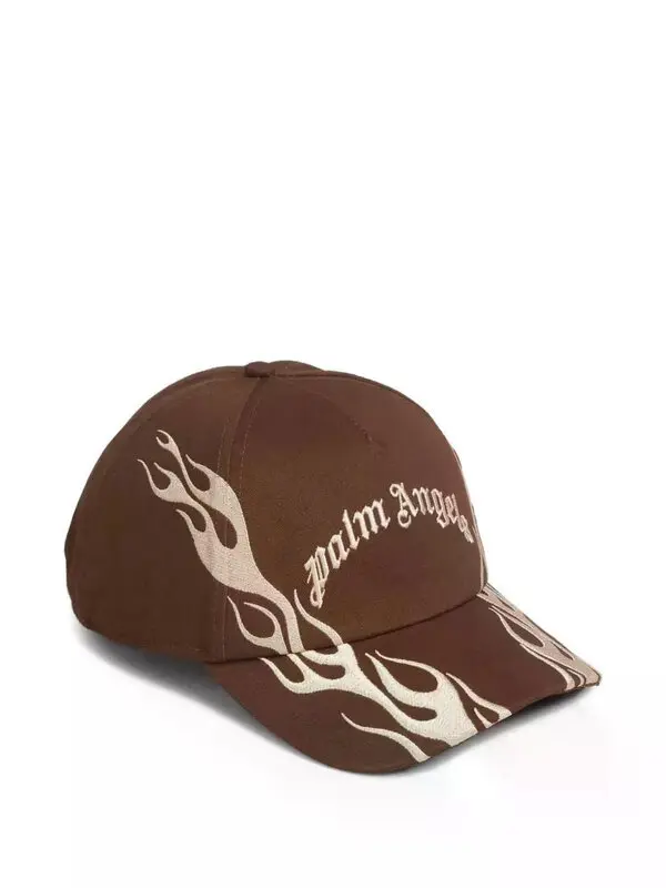 Palm Angels Flame-embroidered Baseball Cap