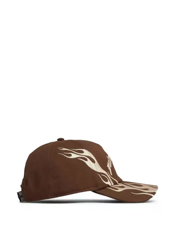 Palm Angels Flame-embroidered Baseball Cap