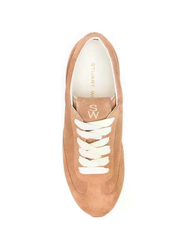 STUART WEITZMAN Colton Sleek Sneakers - Brown