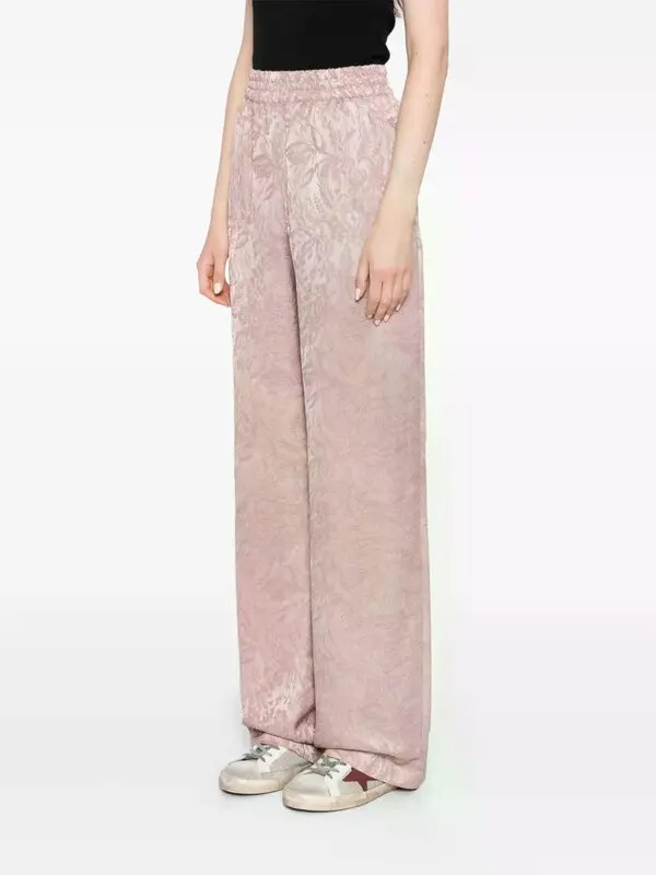 GOLDEN GOOSE Floral-embroidered Wide-leg Trousers