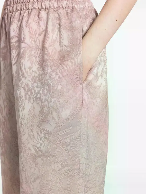 GOLDEN GOOSE Floral-embroidered Wide-leg Trousers