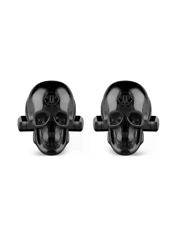 Philipp Plein Skull Cufflinks - Black