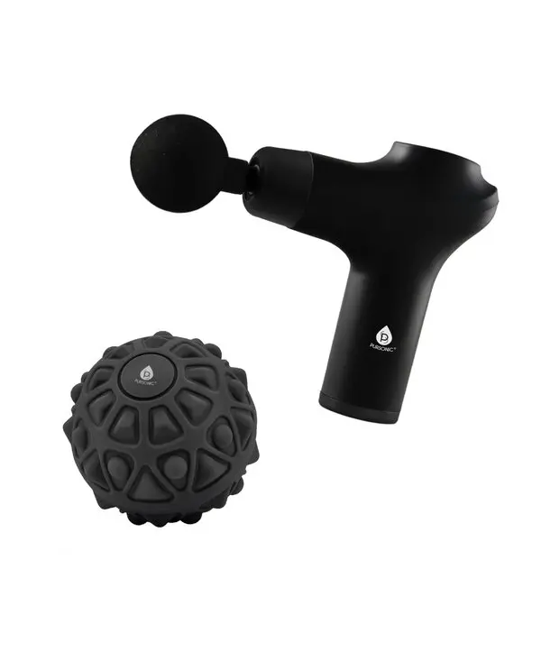 PURSONIC 3-speed Massage Gun Vibrating Massage Ball - Black