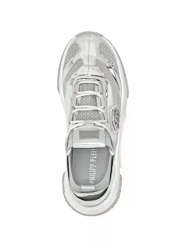 Philipp Plein Predator Plaque Sneakers - Silver