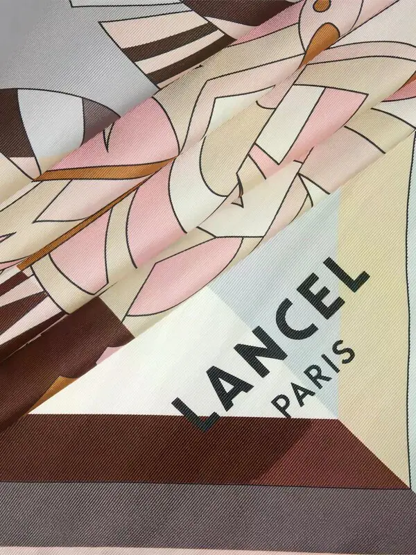 LANCEL Arabesque Duo-pattern Silk Scarf
